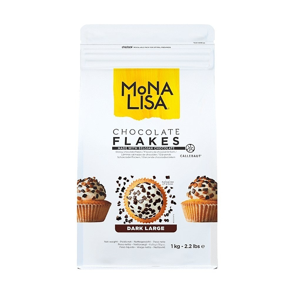 Flocos Mona Lisa Chocolate Dark Gande Amargo 1kg - Barry Callebaut ...