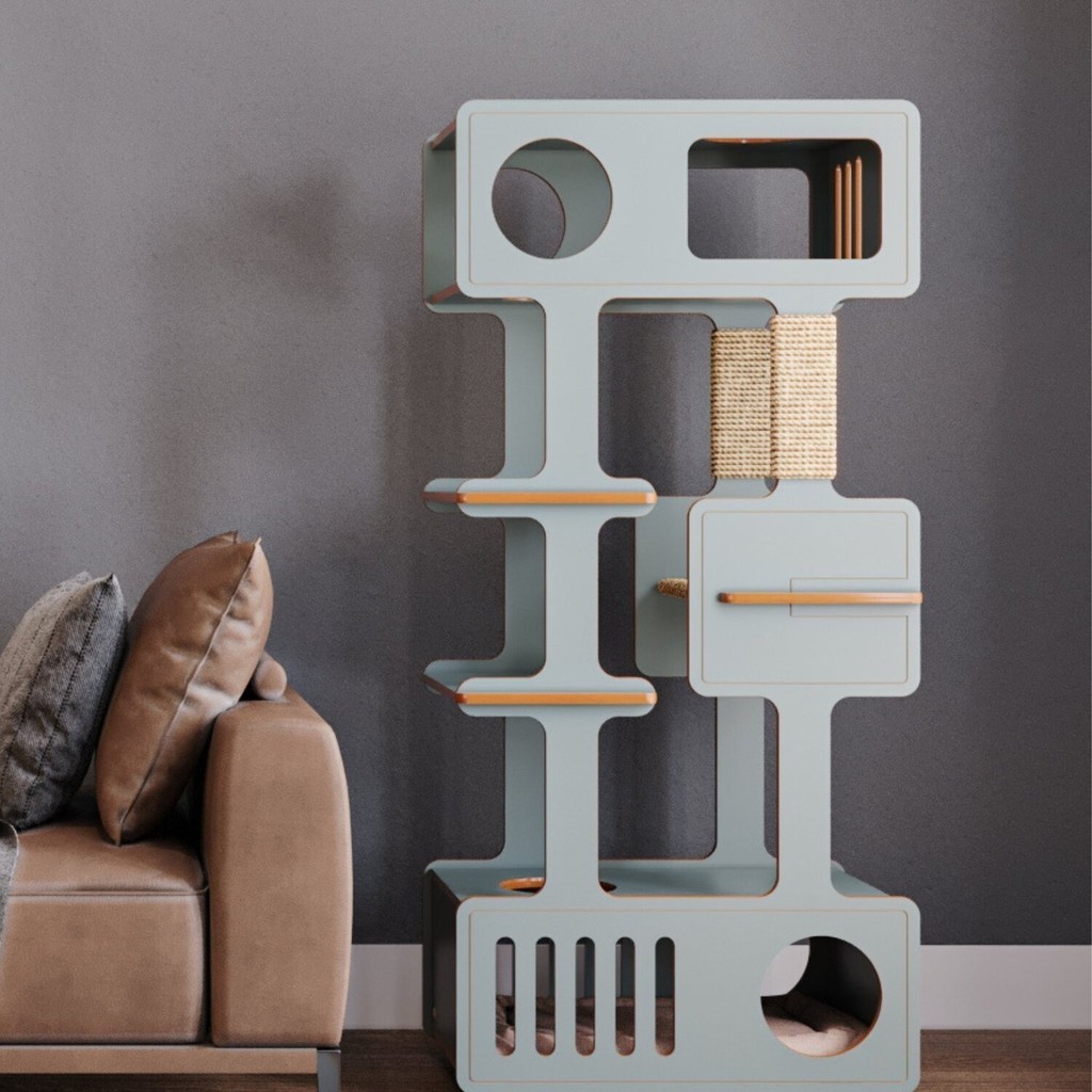 Torre para Gatos Tom - 1 Prateleira de Sisal 70cm de comprimento, 43cm ...