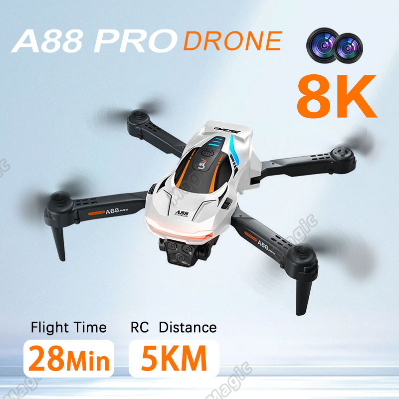 A88 RC Mini Drone 8K Câmera Dupla De Alta Definição Fotografia Aérea ...