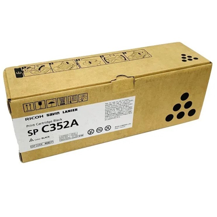 Toner Ricoh 408211 Original SP C352DN SPC352DN Preto Black 10K | Shopee ...