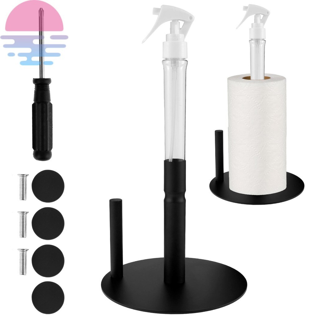 Porta-Toalhas De Papel Com Frasco De Spray Rolos De Aço Inoxidável Base ...