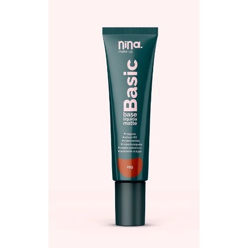 BASE LIQUIDA MATTE BASIC COR 10 - NINA MAKEUP | Shopee Brasil