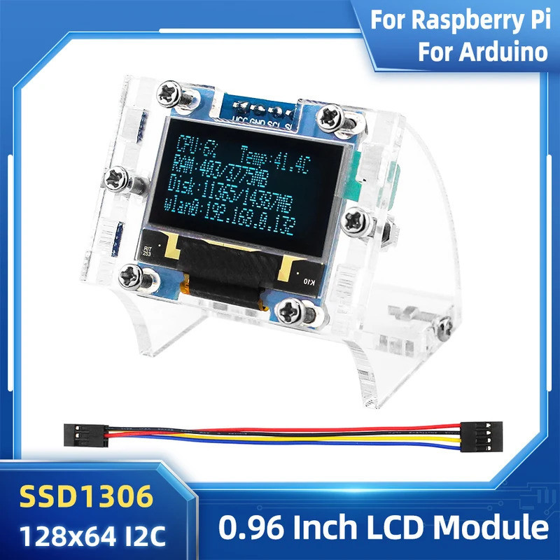 0,96 Polegadas OLED SSD1306 I2C IIC SPI Serial 128X64 LCD 4 Pinos Display De Fonte Para Arduino ...