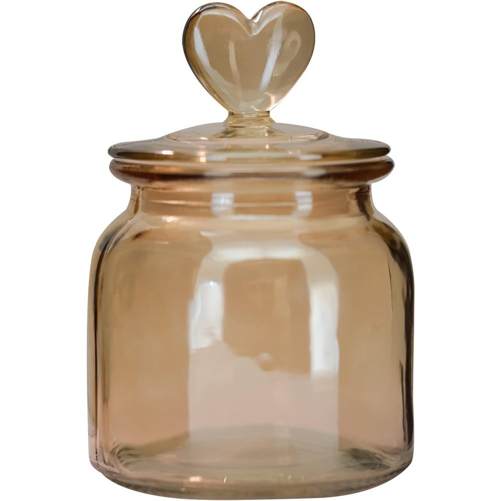 Pote de Vidro Hermético Âmbar Décor Afeto 650ml | Shopee Brasil