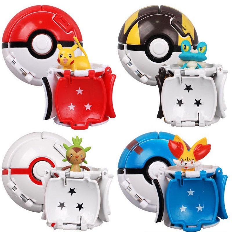 Pokemon Sprite Ball Animation Toy Pikachu Eevee Vulpix Squirtle Litten ...