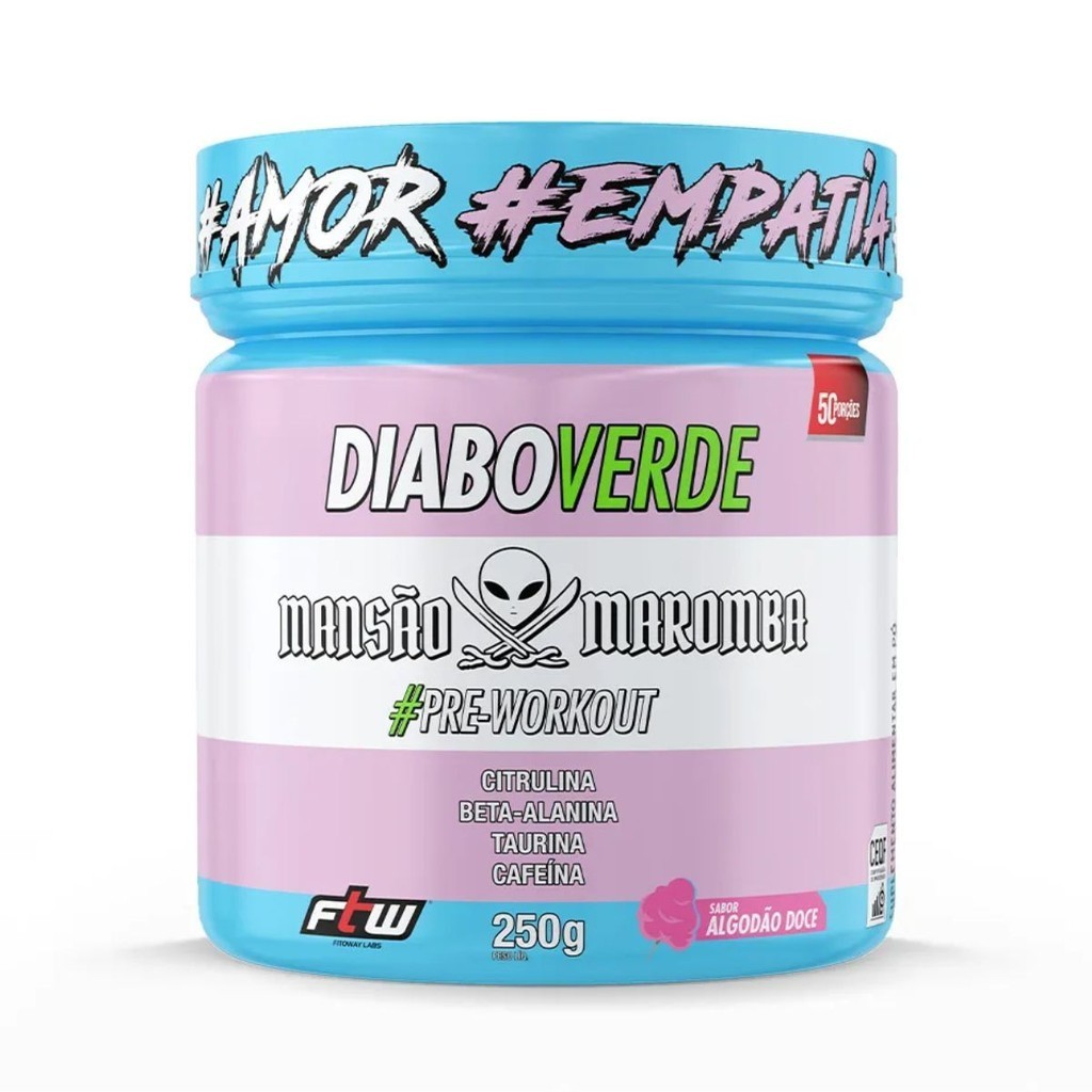 Pré Treino Diabo Verde Mansão Maromba Algodão Doce 300g | FTW | Shopee ...