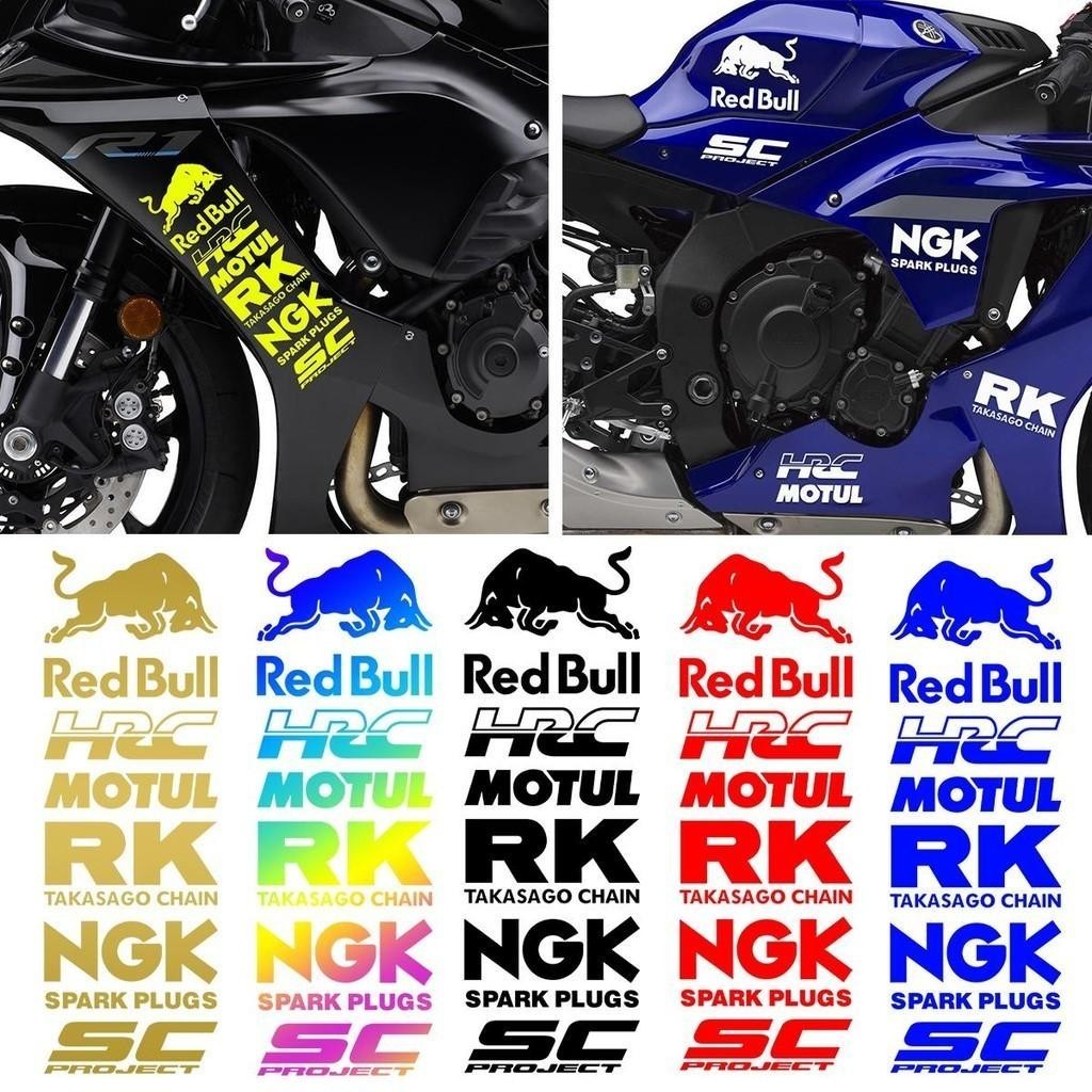 RED BULL NGK Logo Viseira Capacete Motocicleta Carenagem Moto Adesivo ...