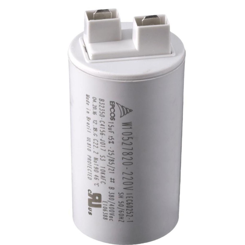 Capacitor Brastemp 15mf- 220v Electrolux W10527820 | Shopee Brasil