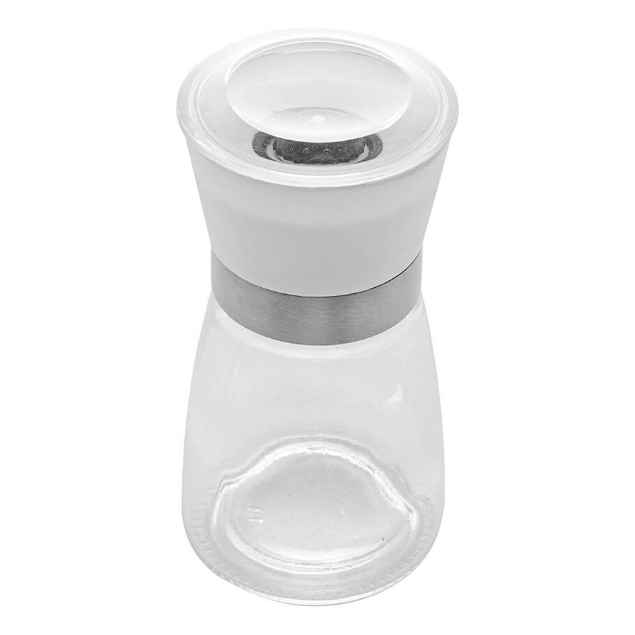 Moedor De Tempero Em Vidro Com Tampa Branca 200 ML | Shopee Brasil