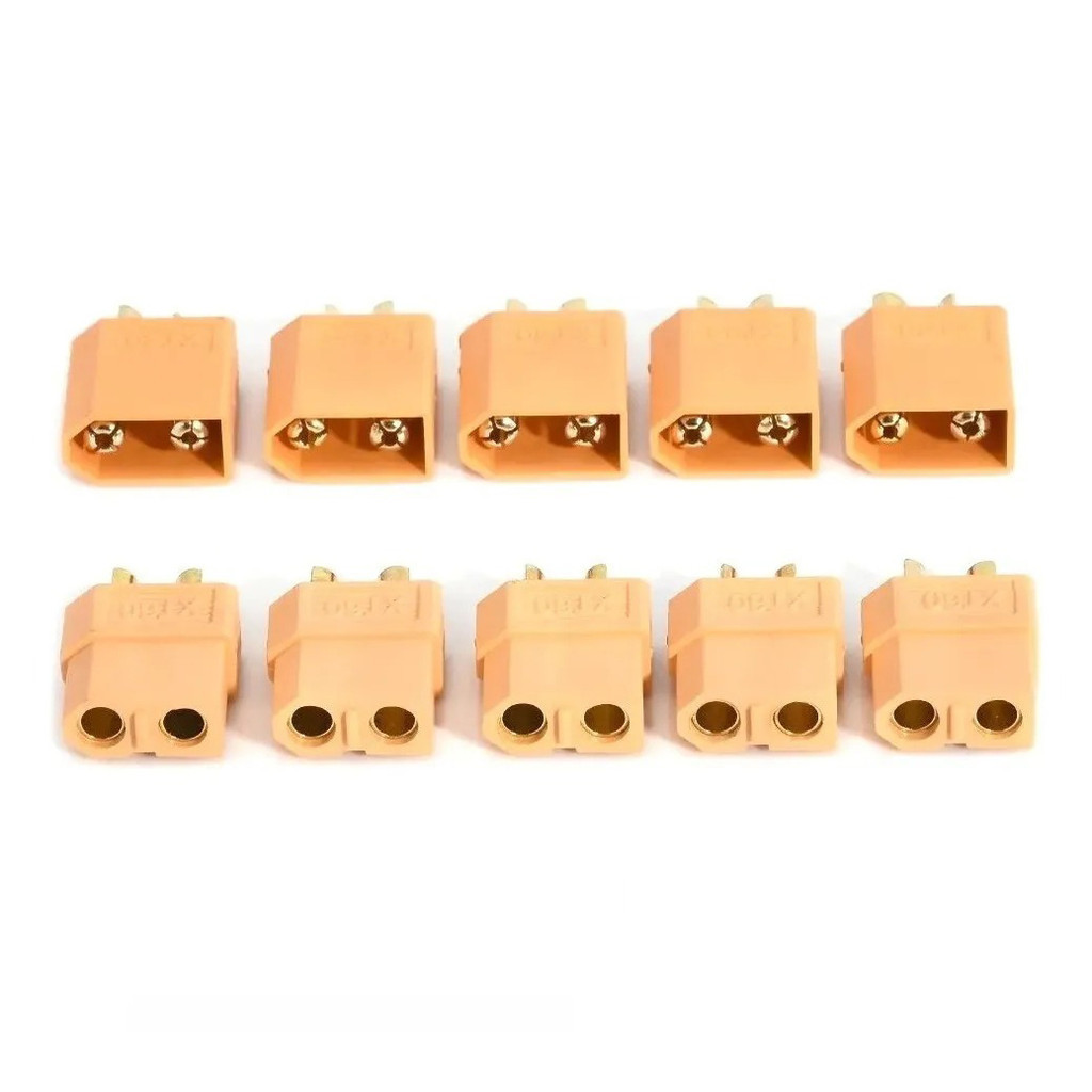 5 Pares Conector XT60 (5 Machos + 5 Fêmeas) | Shopee Brasil