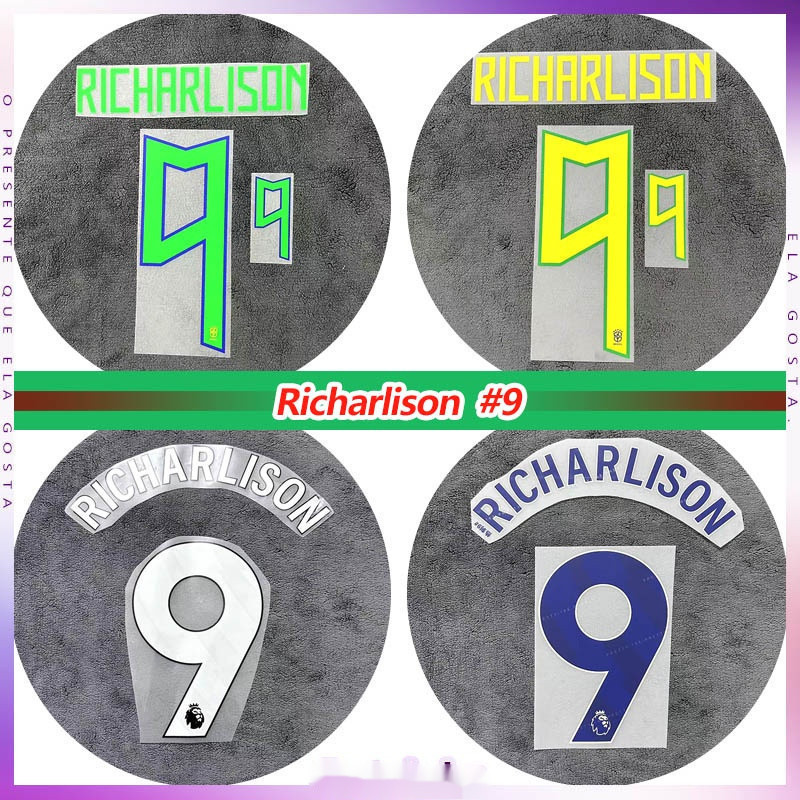 Richarlison #9 [Number] Brasil Shirt Number/Stinger Jersey Tottenham ...