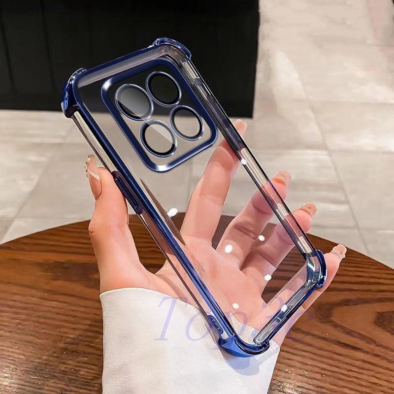 Capinha Poco X7 5G , De Telefone Transparente anti-Queda De Quatro ...