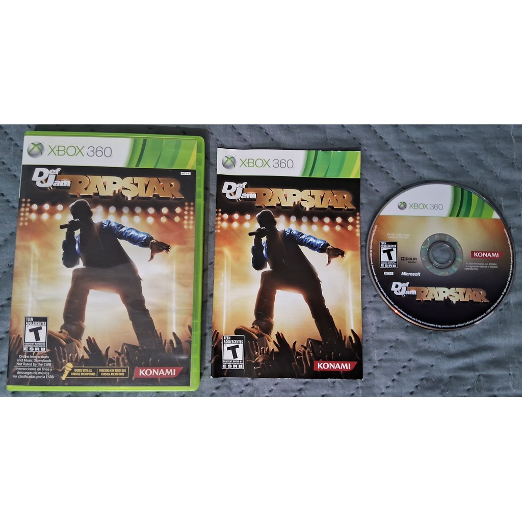 Def Jam Rap Star XBOX 360 - Jogo original, testado (requer microfone ...