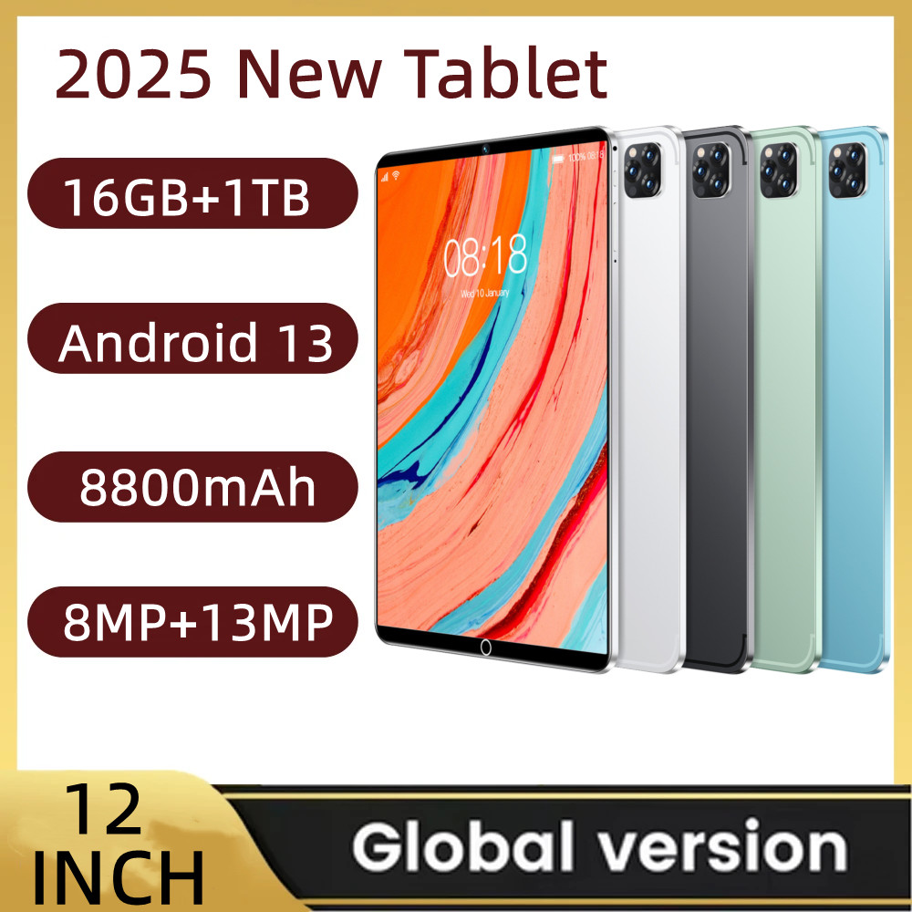 [Novo Produto] Versão Global Android13 Tablet 12 Polegadas 16GB + 1TB ...