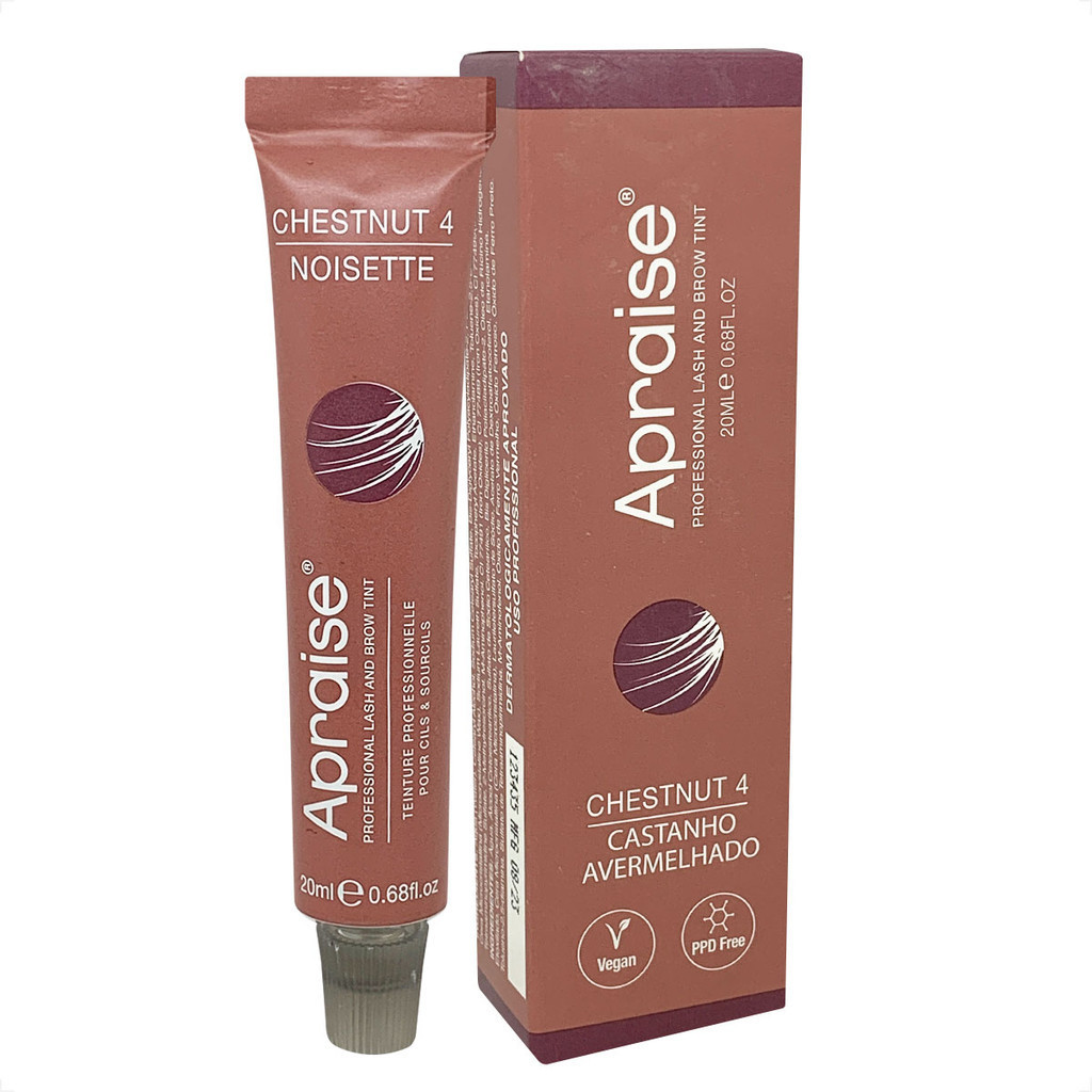 Tintura para cílios e Sobrancelhas Apraise 4 Chestnut Ruivo | Shopee Brasil