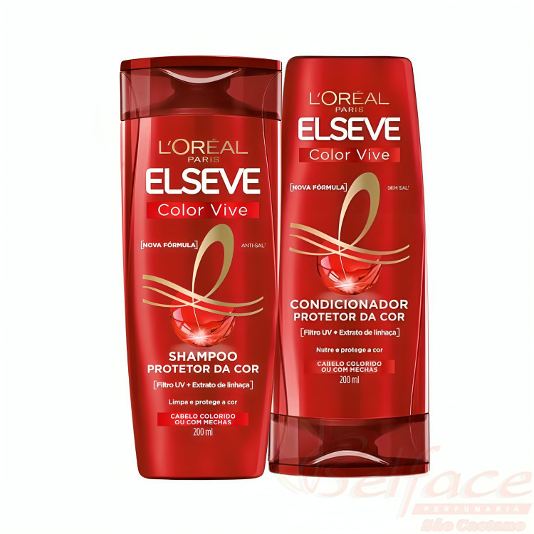 Kit Shampoo e Condicionador Color Vive Elseve 200ml | Shopee Brasil