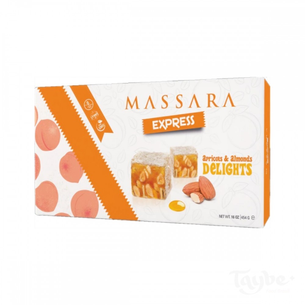 Doce Manjar Turco Damasco Com Amêndoas 454g Caixa Massara | Shopee Brasil