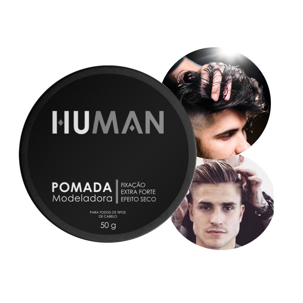 Pomada Modeladora Fixadora Cabelo Efeito Matte Seco Extra Forte Human ...