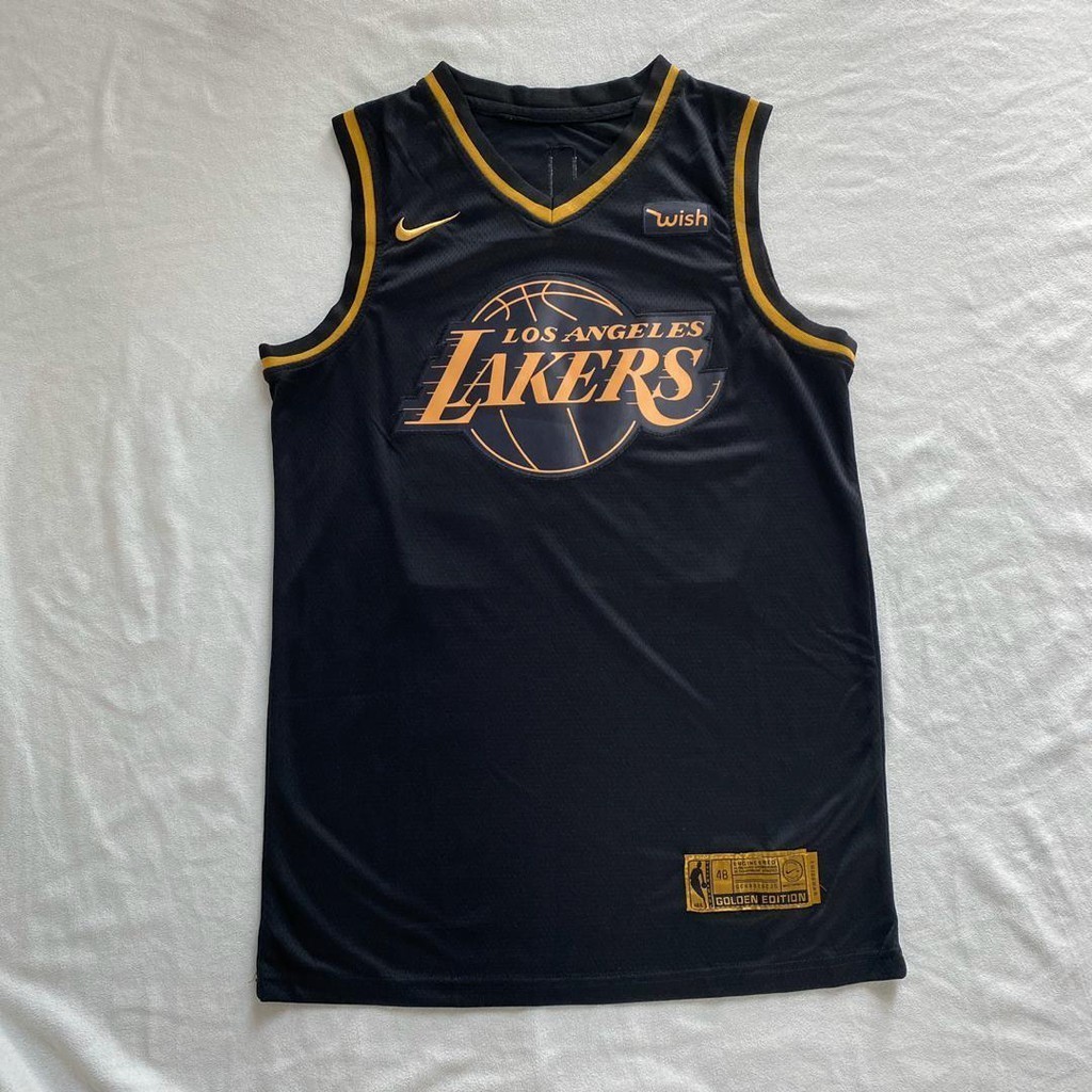 Camisa NBA Kobe Bryant Versão Em Ouro Preto E Branco De Alta Qualidade ...