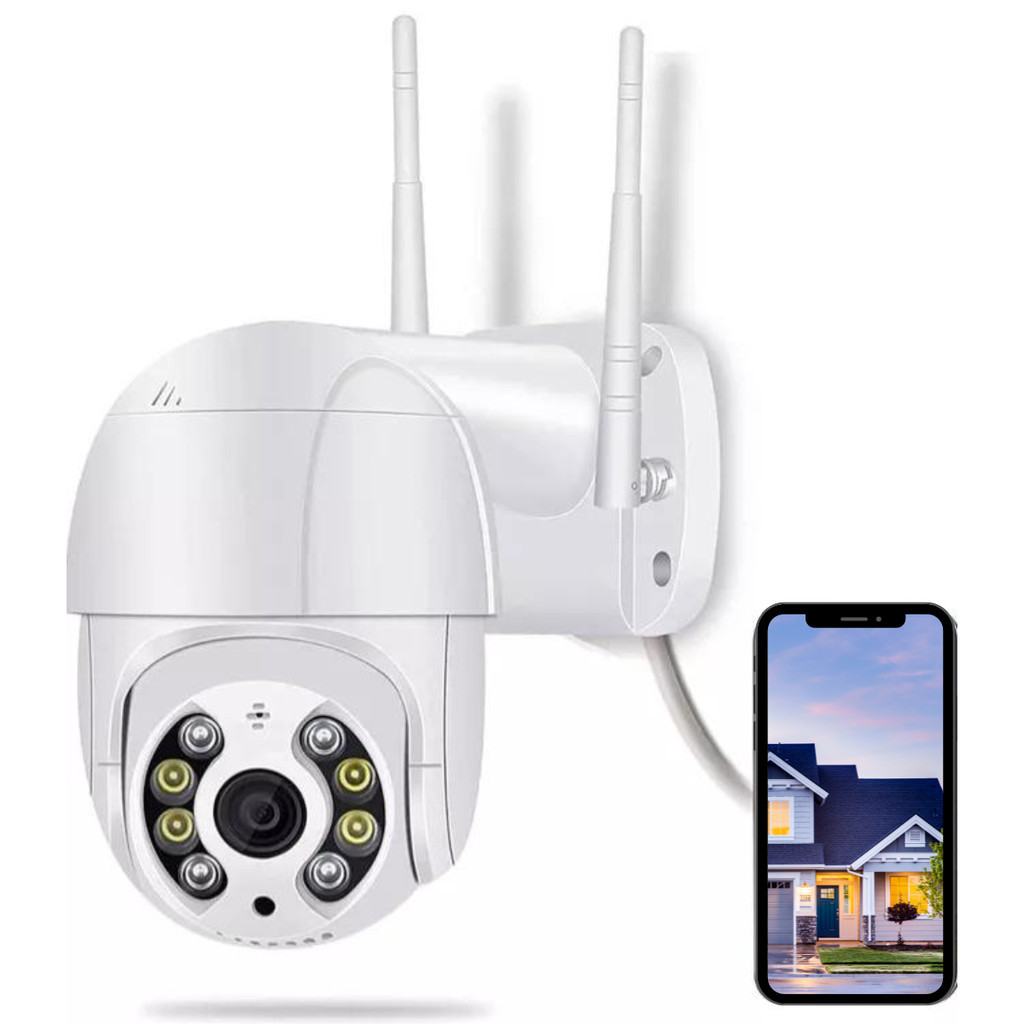 Câmera Ip Externa Prova Dágua Icsee Full Hd Wi-fi Interna A8 | Shopee ...