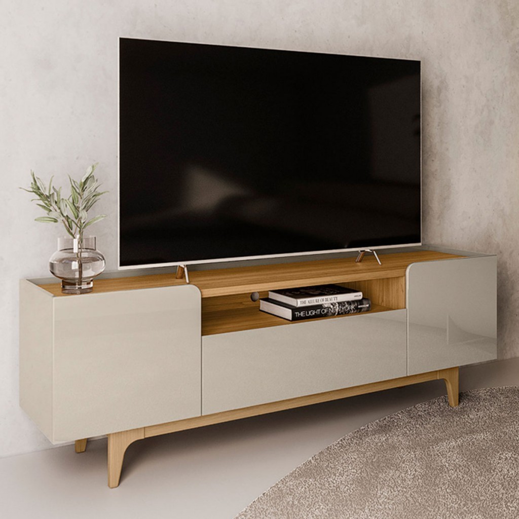 Rack para TV Até 75 Polegadas Orlando Tauari/Off White - Linea Brasil ...