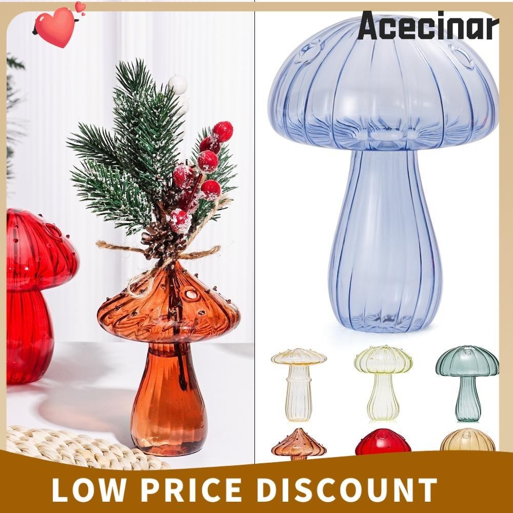 ACECINAR Frasco De Flores , Vaso De Vidro Cogumelo , Transparente ...