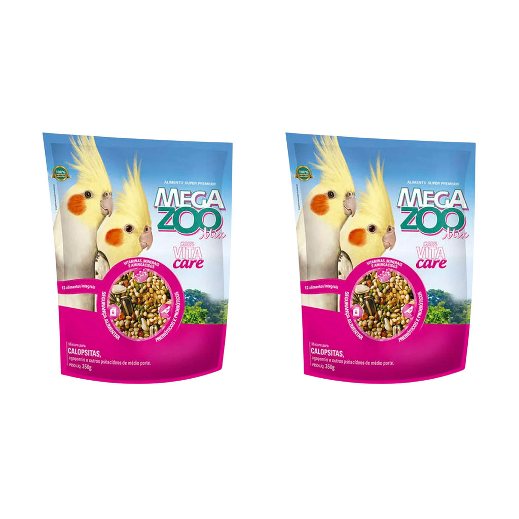2UN - Megazoo Mix Calopsita com Vita Care 300g | Shopee Brasil