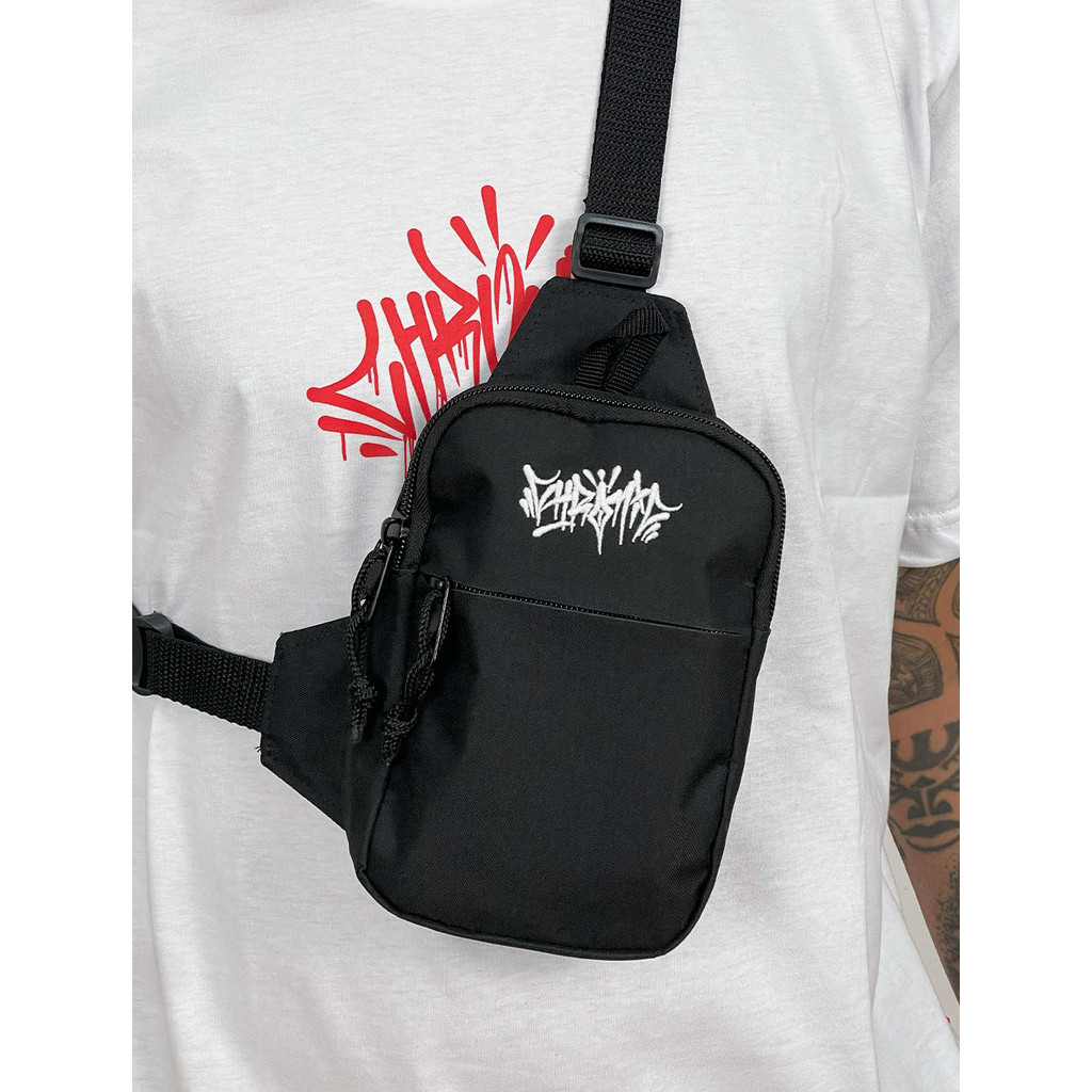 Shoulder Bag Chronic Transversal Tag Danger - Preta - Escorrega o Preço