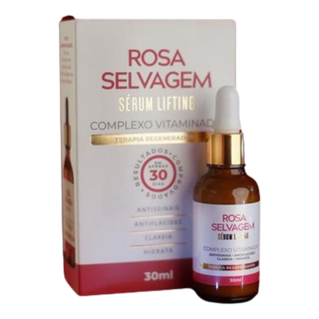 Rosa Selvagem Serum Complexo Vitaminico Facial Antiflacidez | Shopee Brasil