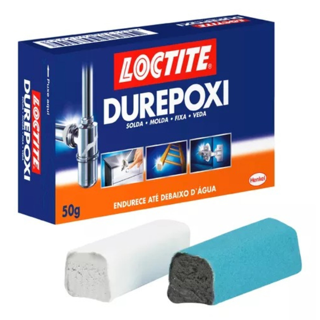 Adesivo epóxi bi componente Durepoxi massa Cinza 50g | Shopee Brasil