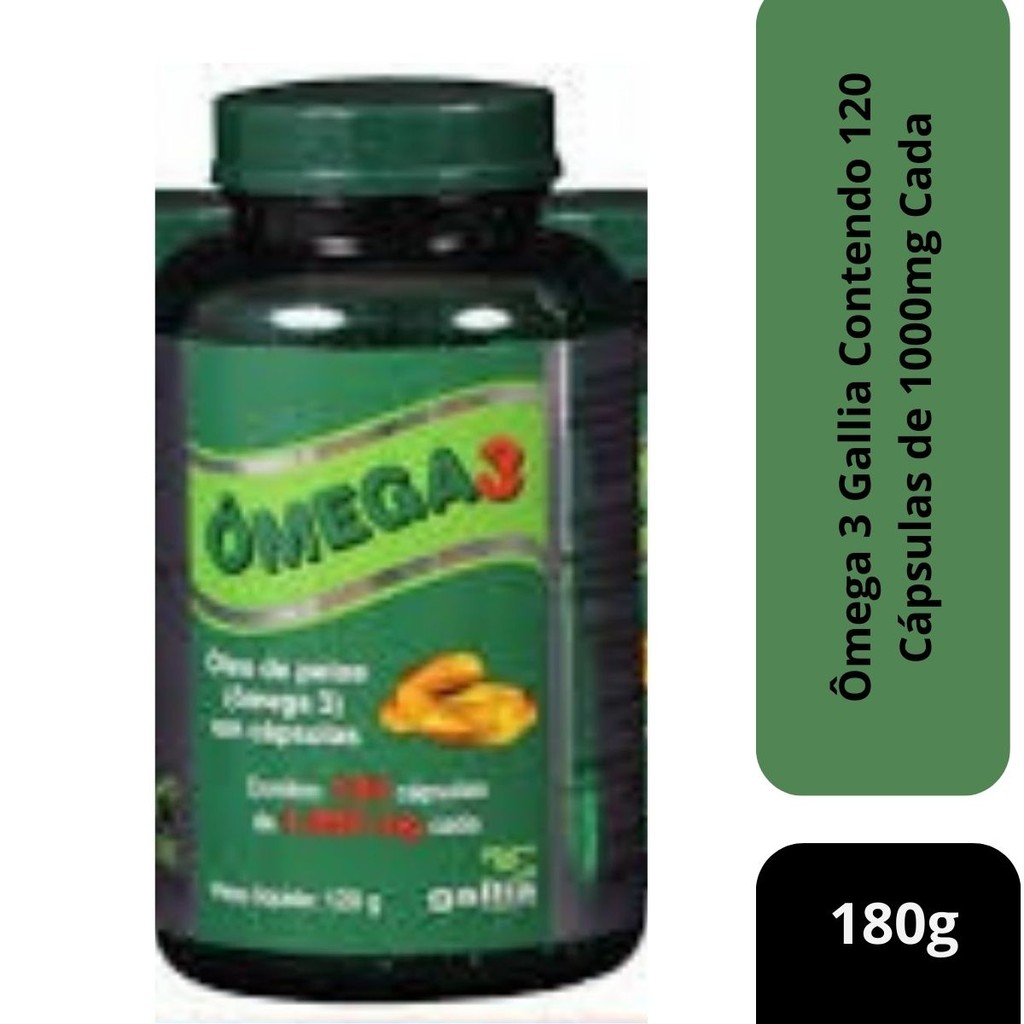 Ômega 3 Gallia Contendo 120 Cápsulas de 1000mg Cada 180g | Shopee Brasil