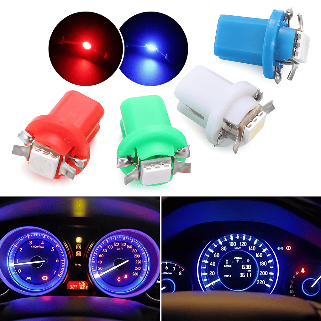 3x Lâmpada T5 Led B8.5 12v 5050 Cores Painél | Shopee Brasil