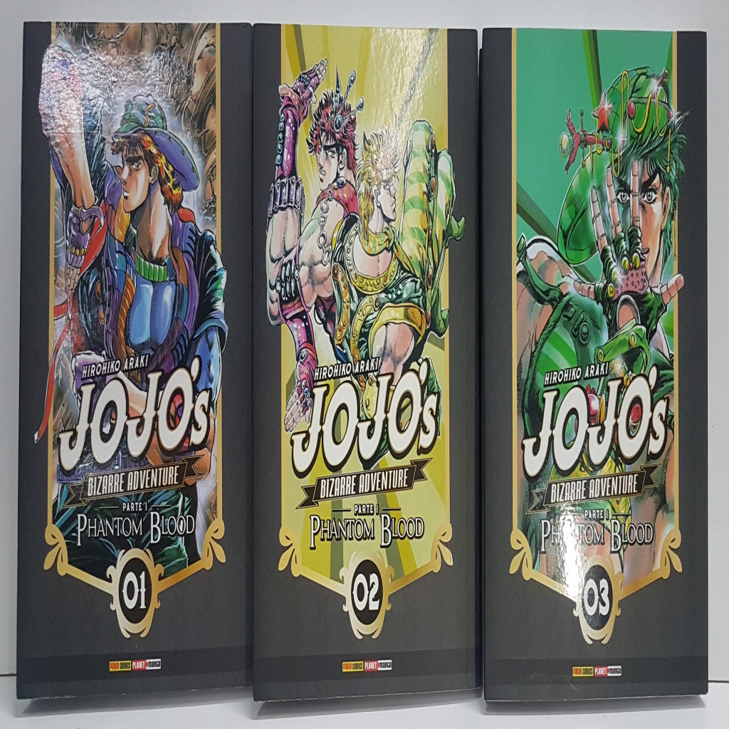 Jojos Bizarre Adventure Parte 1 Mangá com 3 Volumes autor Hirohiko Araki | Shopee Brasil