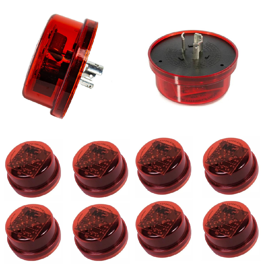 Kit 10 Relé Fotocélula Sensor Fotoeletrônico Ascende Automático RFE-131 ...