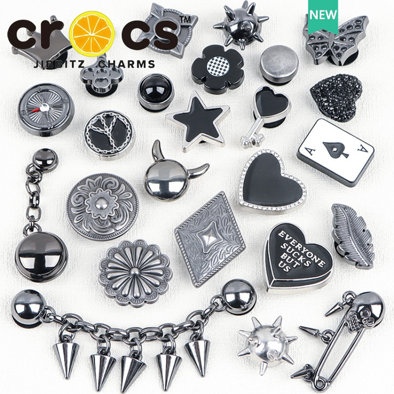 Metal jibbitz crocodilos encanta Sapato Fivela metal Punk Style Sapato ...