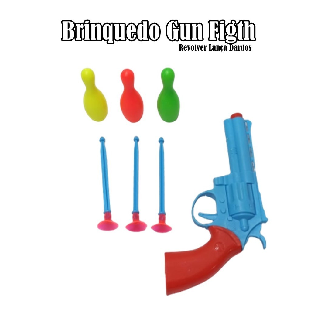 Revolver Lança Dardos Gun Fight - Faz a Boa!