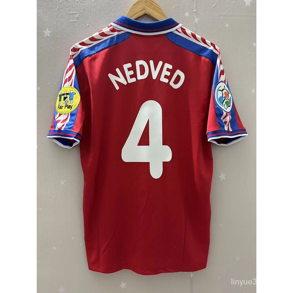 19996 Checa NEDVED POBORSKY Top Quality Casa Retro Futebol Jersey ...