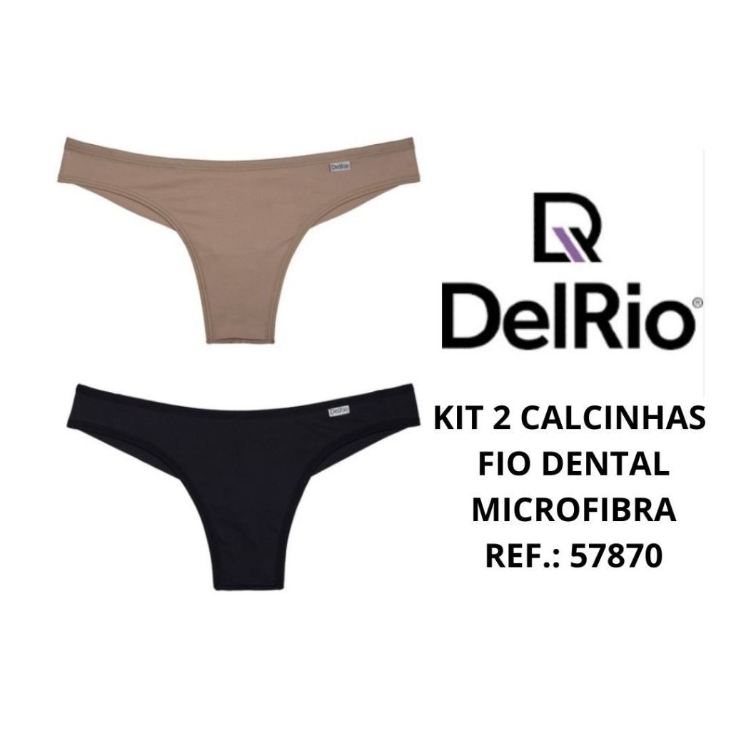 Kit com 2 calcinhas fio dental microfibra sensitive Del Rio Ref.: 57870 ...