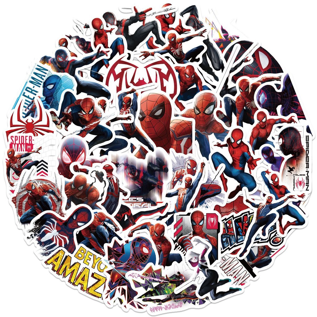 50 Peças Adesivos De Graffiti De Super-Herói Do Homem-Aranha-Decalques ...