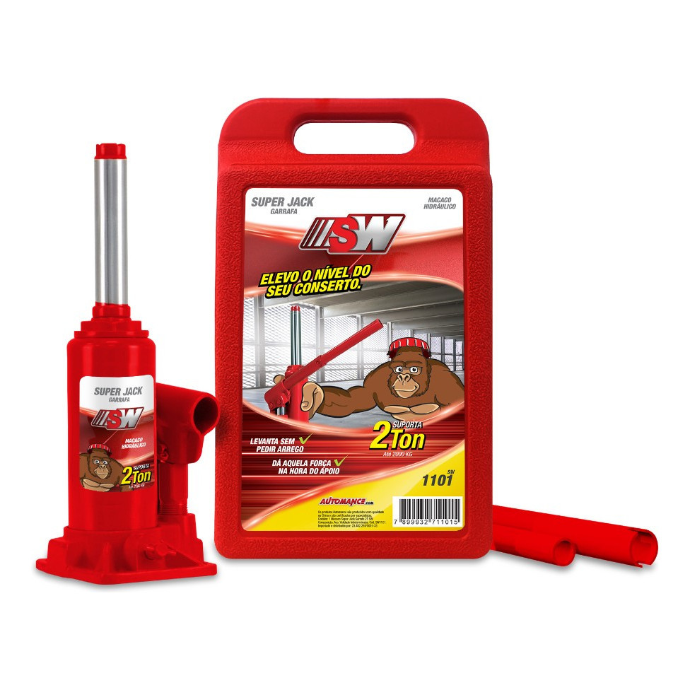 Macaco Hidraulico Super Jack Garrafa Suporta Até 2toneladas | Shopee Brasil