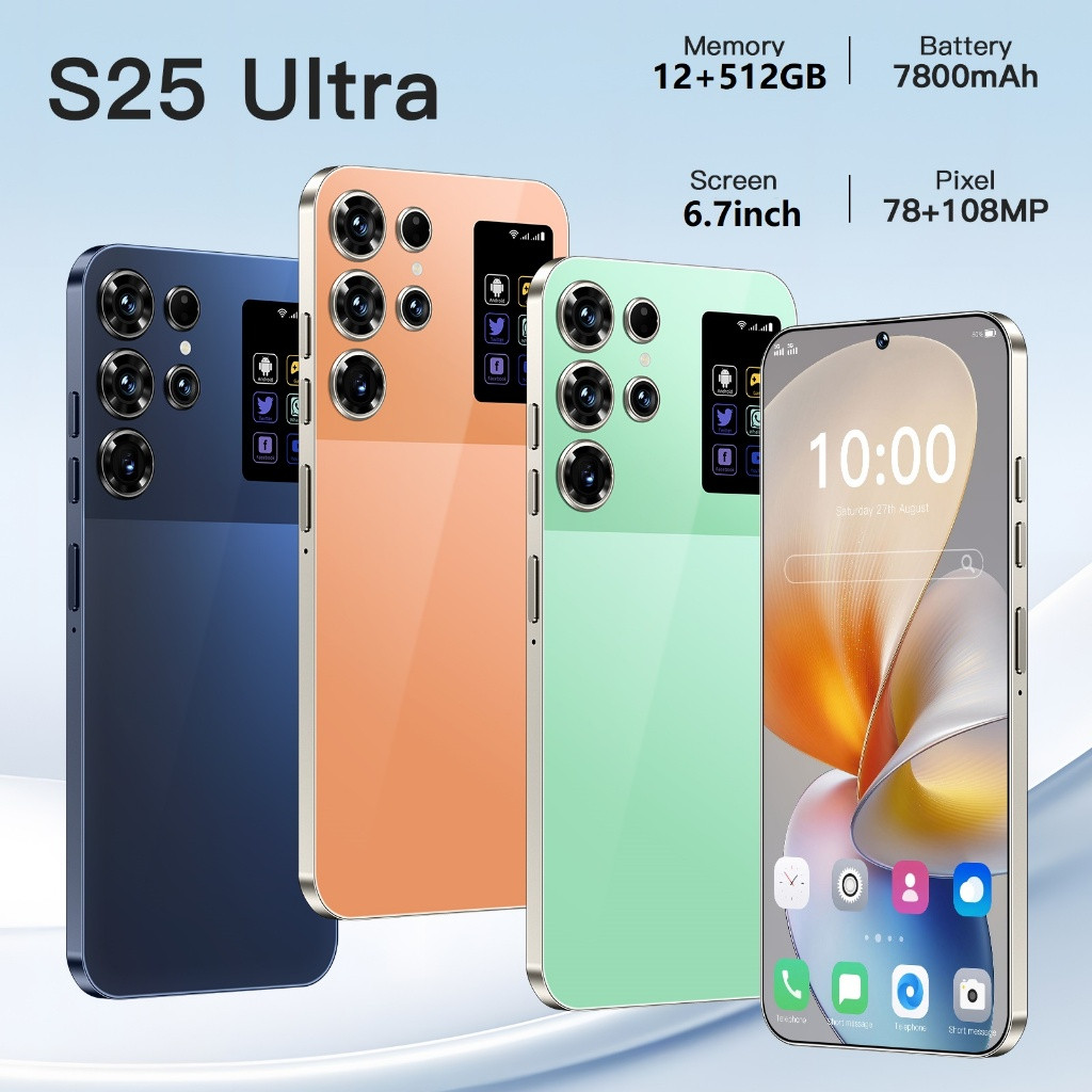 S25 Novo Estilo 4G/5G Smartphone 6.7 Polegada Tela De Memória Ultra ...