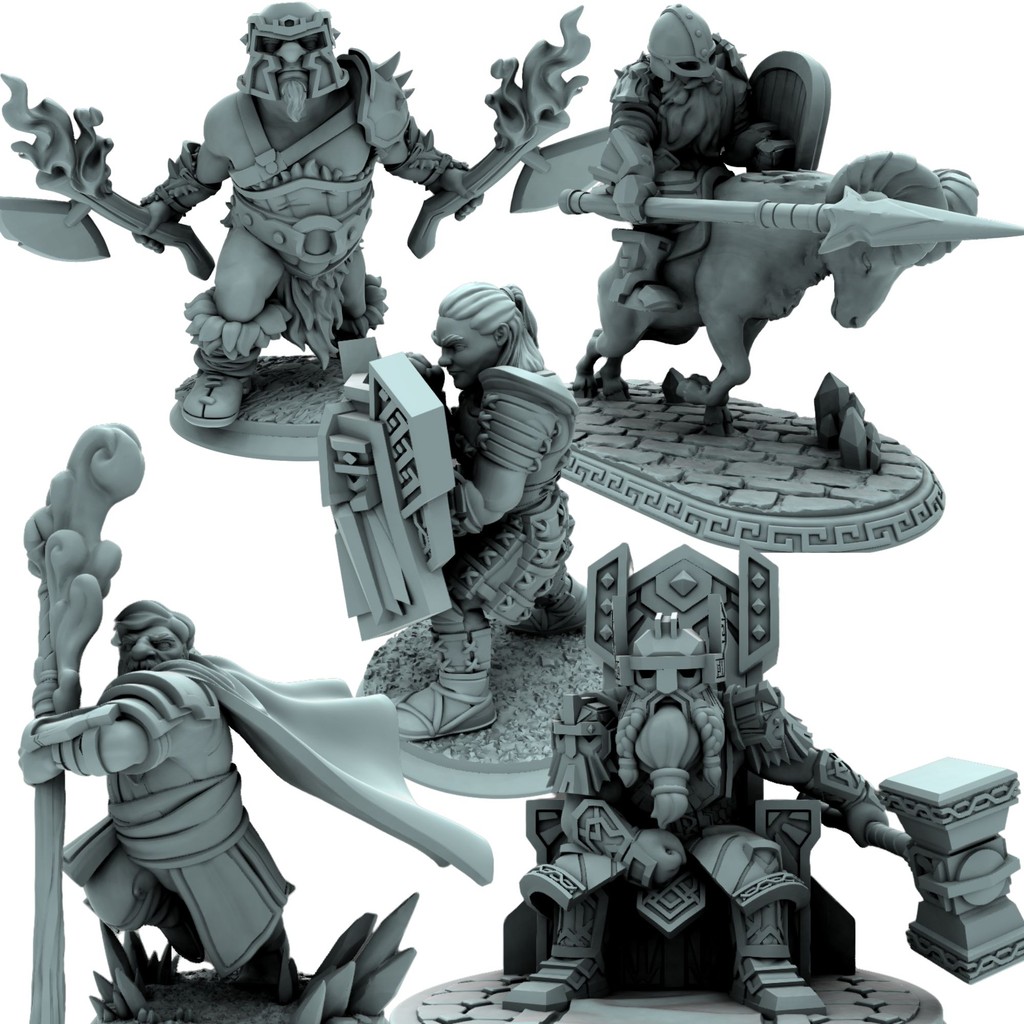 Miniaturas Anões Rpg Compatível D&d Dnd Dungeon & Dragons | Shopee Brasil