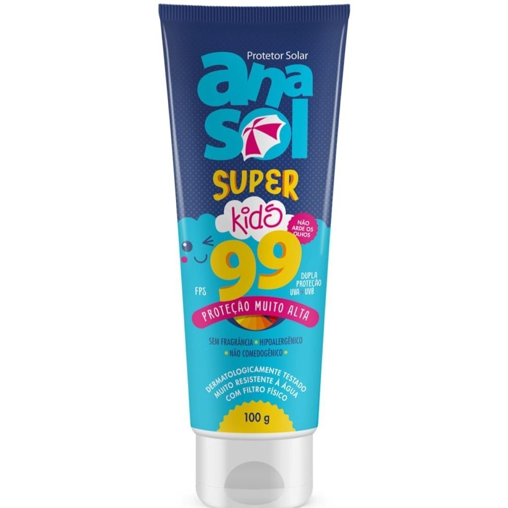 ANASOL PROTETOR SOLAR KIDS FPS 99 -100G | Shopee Brasil