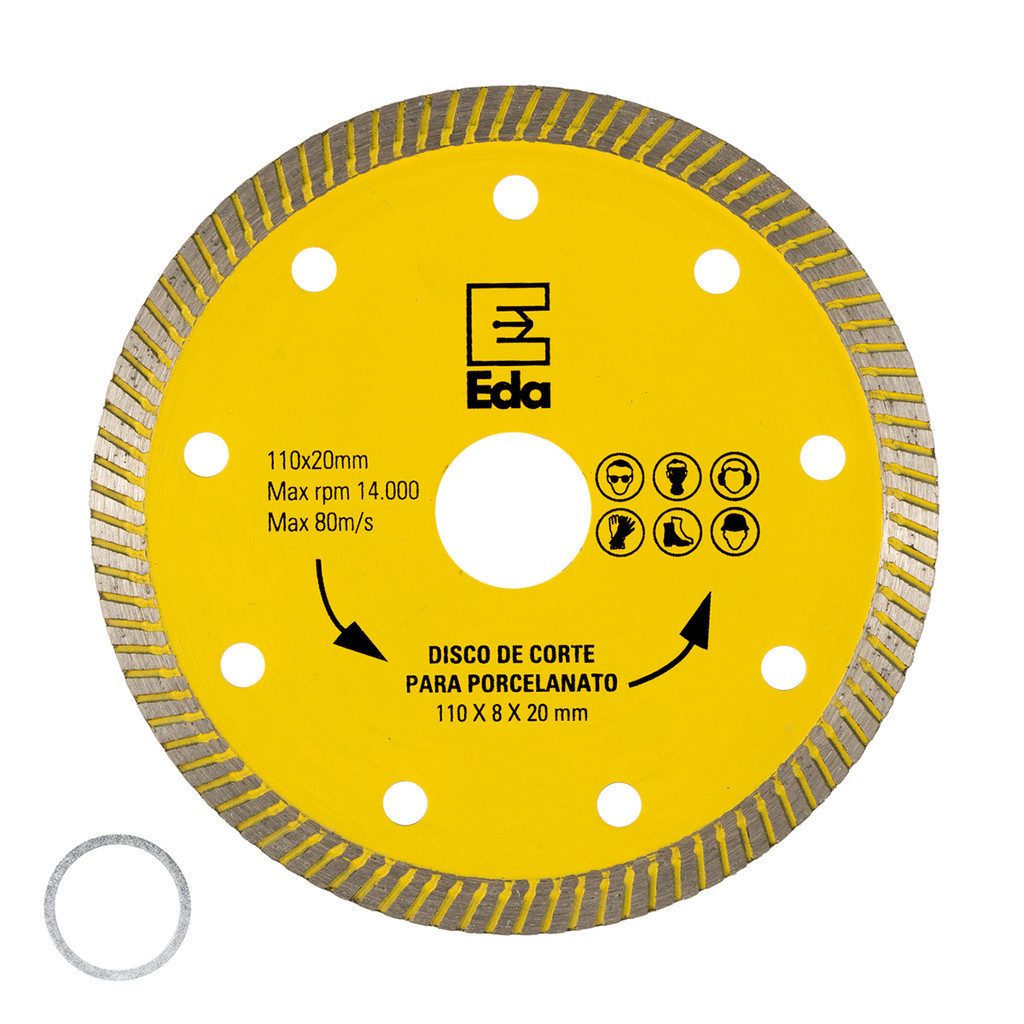 Disco Corte Diamantado Turbo Ultrafino 110 Mm P/ Porcelanato | Shopee ...