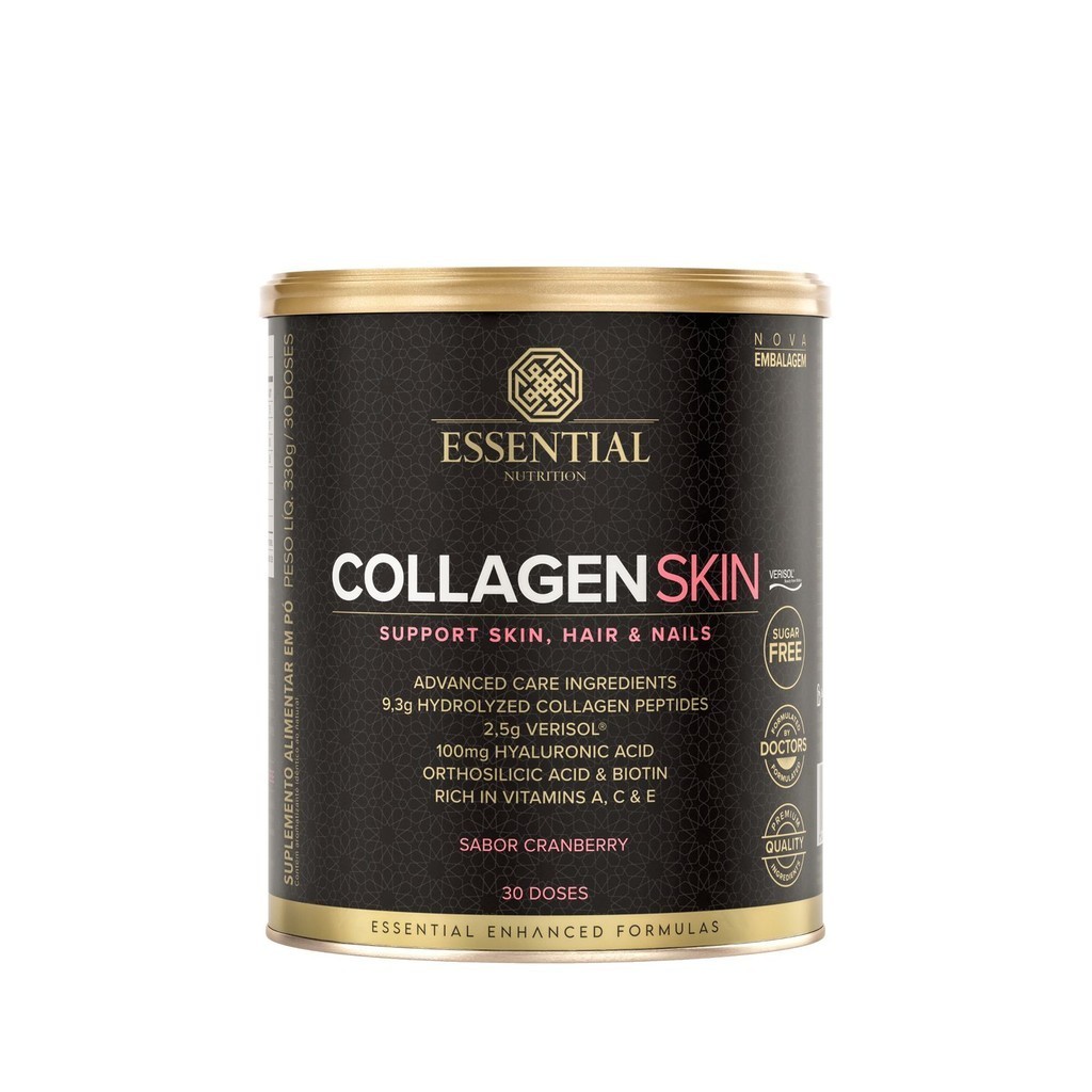 COLLAGEN SKIN SABOR CRANBERRY ESSENTIAL NUTRITION 330G | Shopee Brasil