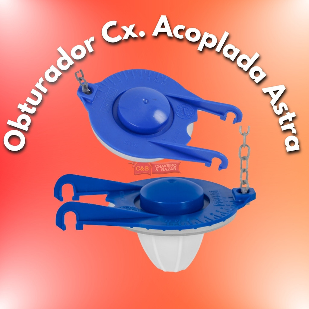 Obturador Para Caixa Acoplada Com Corrente Kso/as Astra Azul / Preto | Shopee Brasil