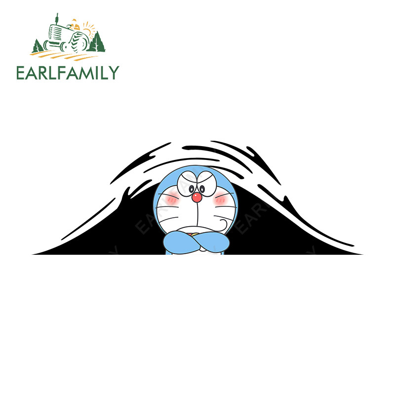 EARLFAMILY Doraemon Dos Desenhos Animados Peeker Adesivo De Carro ...
