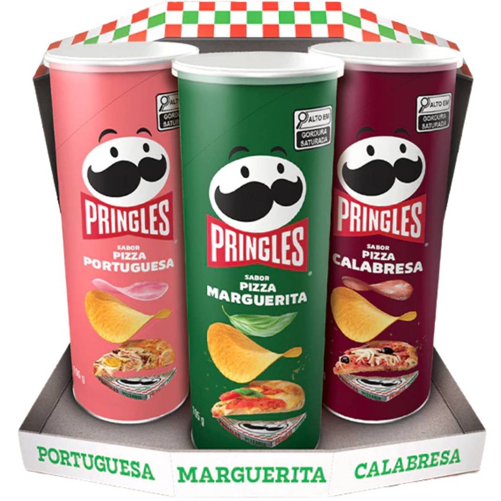 Kit Edição Limitada 3un Batata Pringles Pizza Marguerita + Portuguesa ...