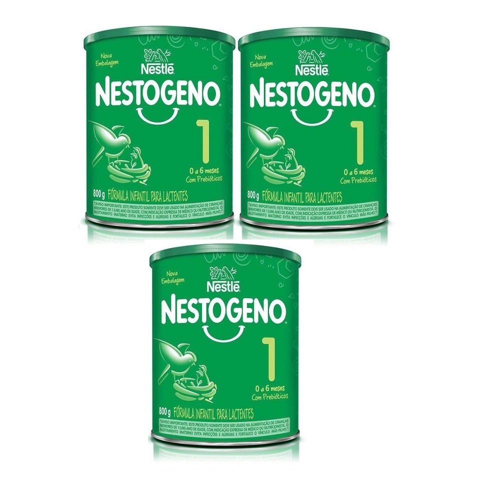 Kit 3 Unidades Fórmula Infantil Nestle Nestogeno 1 800g | Shopee Brasil