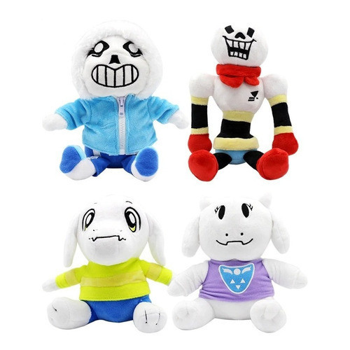 Undertale Kit 4 Pelúcias Sans Asriel Papyrus Toriel | Shopee Brasil
